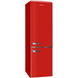 Amica K&uuml;hl-/Gefrierkombination "KGCR 387 102", Energieeffizienz: C (A-G), silber (rot), Rechtsanschlag, K&uuml;hlschr&auml;nke