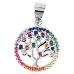 Adelia&acute;s Kettenanh&auml;nger ADELIA&acute;S "eleganter Schmuck Anh&auml;nger aus 925 Sterling Silber", bunt, Schmuckanh&auml;nger, Damen, Silber 925 (Sterlingsilber), Kettenanh&auml;nger