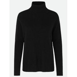 Rollkragenpullover rosemunde "Laica roll neck mit Wolle und Kaschmir", Damen, Gr. S, schwarz, Strick, Obermaterial: 70% Wolle, 30% Kaschmir, unifarben, h&uuml;ftbedeckend, ohne Ausschnitt, Pullover Rollkragenpullover, Kragen, Strick, Langarm, w&auml;rmend, weich, mit Cashmere-Anteil