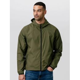 Outdoorjacke TEESHOPPEN "TEESHOPPEN Jacket Shell Jacket", Herren, Gr. L, olive, Obermaterial: 100% Polyester, Jacken Outdoorjacke