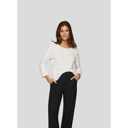 3/4-Arm-Shirt Rabe, Damen, Gr. 38, beige (natur), Jersey, Obermaterial: 68% Viskose, 28% Polyester, 4% Elasthan, Strukturmuster, regular fit taillenbedeckt, Rundhals, Shirts 3/4-Arm-Shirt, mit Struktur Muster