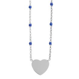 Adelia&acute;s Kette ohne Anh&auml;nger ADELIA&acute;S "Damen Halskette mit Anh&auml;nger &ndash; Herz aus Edelstahl", silber, Halsketten, Damen, 43cm, Edelstahl, Ideal als Geschenk zum einfach so
