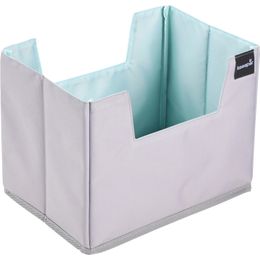 Faltbox keeeper "nea, faltbarer Einkaufsorganizer f&uuml;r Klappboxen", blau (aquamarine), B:29,5cm H:22,5cm T:20cm, Polyethylenterephthalat (PET), Aufbewahrungsboxen, aus recycelten PET-Flaschen