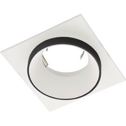 Eglo Deckenleuchte "CAROSSO", schwarz-wei&szlig; (wei&szlig;), H: 2,5cm, 1 Stk., Leuchten, Deckenleuchte in schwarz und wei&szlig; aus Alu - exkl. GU10 - 35W, Deckeneinbaustrahler Einbaustrahler