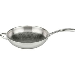 Wok ELO PREMIUM "Relief Evolution Wokpfanne", edelstahl, B:31,5cm H:8,5cm L:55,5cm &Oslash;:30cm, Pfannen, Wok, durchgehender Aluminium-Kern, au&szlig;en magnetischer Edelstahl