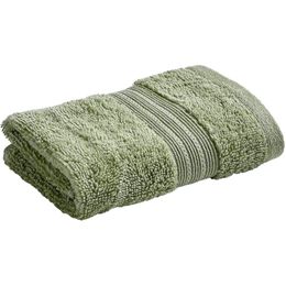 Waschlappen Christy "Organic", gr&uuml;n (thyme), B:30cm L:30cm, Walkfrottier, Waschlappen, Luxus Seiftuch mit 550g/m&sup2;, 100% Bio-Baumwolle, 30 x 30, 4er Set