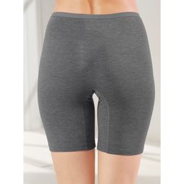 Lange Unterhose Speidel, Damen, Gr. 46, 2 Stk., grau (grau, meliert), 63% Viskose, 30% Polyamid, 7% Elasthan, Unterhosen Lange Unterhose