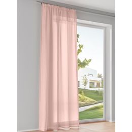 Gardine HEINE HOME Gr. 3, puder, B:140cm H:225cm, Polyester, Gardinen, Gardine