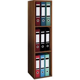 B&uuml;cherregal Vcm "Holz B&uuml;ro Regal B&uuml;cher Ordner Aktenregal Offas 3f", braun (kern, nussbaum), B:34cm T:30cm, Regale, B&uuml;cherregal