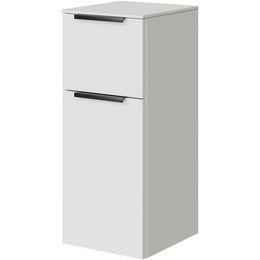 Unterschrank SAPHIR, B:30cm H:73cm T:33cmschneewei&szlig; glanz, Holzwerkstoff, Badezimmer, Schr&auml;nke, "1 Auszug und 1 Dreht&uuml;r mit Soft-Close"