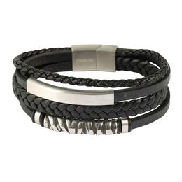 Adelia&acute;s Armband ADELIA&acute;S "Herren Armband &ndash; Lederarmband aus Leder 23 cm", schwarz, Armb&auml;nder, Herren, 23cm, Leder, Armband, Ideal als Geschenk zum Muttertag