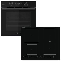 Bauknecht Backofen-Set "BAKO 820 Pyro Steam", Energieeffizienz: A+ (A+++-D), schwarz, Herdsets, GentleSteam &ndash; f&uuml;r ein saftiges Inneres und ein knuspriges &Auml;u&szlig;eres
