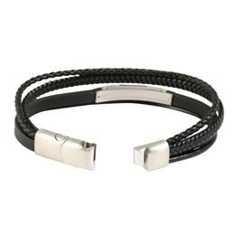 Adelia&acute;s Armband ADELIA&acute;S "Herren Armband &ndash; Lederarmband aus Leder 21 cm", schwarz, Armb&auml;nder, Herren, 21cm, Leder, Armband, Ideal als Geschenk f&uuml;r besondere Anl&auml;sse