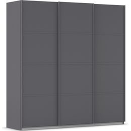Kleiderschrank Rauch "Schwebet&uuml;renschrank Garderobe Schrank TOP ANGEBOT Avola", grau (graumetallic, leisten graumetallic), B:203cm H:229cm T:62cm, Holzwerkstoff, Schr&auml;nke, Kleiderschrank, mit eleganten Zierleisten in Chrom, Schwarz oder Wei&szlig; MADE IN GERMANY