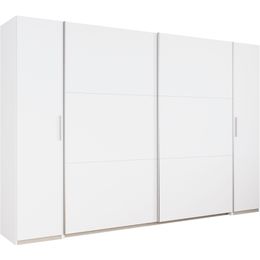 Schwebet&uuml;renschrank Rauch "Kleiderschrank Dreht&uuml;renschrank Schrank Garderobe KRONACH", wei&szlig; (alpinwei&szlig;, griffleisten alu), B:311cm H:210cm T:59cm, Holzwerkstoff, Schr&auml;nke, Schwebet&uuml;renschrank, mit Dreh- und Schwebet&uuml;ren und vielen Einlegeb&ouml;den MADE IN GERMANY