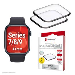 Displex Displayschutzglas "Smartwatch Glass Unbreakable Protector Full Cover", transparent, B:9cm H:2,2cm T:13,5mm, Displayfolien, Displayschutzfolie, kratz- & sto&szlig;fest