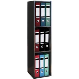 B&uuml;cherregal Vcm "Holz B&uuml;ro Regal B&uuml;cher Ordner Aktenregal Offas 3f", schwarz, B:34cm T:30cm, Regale, B&uuml;cherregal