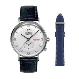 Quarzuhr Zeppelin "LZ 129 Hindenburg", dunkelblau, Armbanduhren, Herren, Quarzuhr, Armbanduhr, Herrenuhr, Made in Germany, Ideal auch als Geschenk