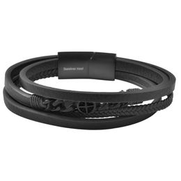 Adelia&acute;s Armband ADELIA&acute;S "Unisex Armband &ndash; Lederarmband aus Leder 19 cm", schwarz, Armb&auml;nder, Damen, 19cm, Leder, Armband, Sch&ouml;ne Geschenkidee zum Muttertag