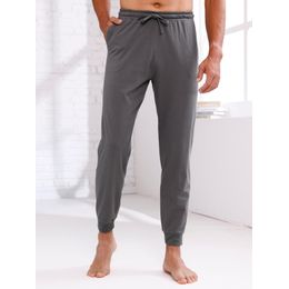 Dehnbund-Hose, Herren, Gr. 52/54, Normalgr&ouml;&szlig;en, anthrazit, 100% Baumwolle, unifarben, Hosen