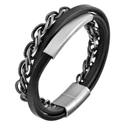 Adelia&acute;s Armband ADELIA&acute;S "Unisex Armband &ndash; Lederarmband aus Leder 23 cm", schwarz, Armb&auml;nder, Damen, 23cm, Leder, Armband, Zum Verschenken &ndash; passend f&uuml;r viele Anl&auml;sse