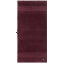 Handtuch Lacoste "LLECROCO", bordeaux, B:50cm L:100cm, Frottier, Obermaterial: 100% Baumwolle, Handt&uuml;cher, mit Label-Applikationen