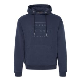 Longpullover Blend "Sweatshirtkapuzenpul BHSweatshirt", Herren, Gr. M, blau (marineblaus), Obermaterial: 80% Baumwolle CO. 20% Polyester PES., Pullover Longpullover