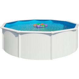 Rundpool KWAD "Green line Evolution", blau (wei&szlig;, innen: blau), H:132cm &Oslash;:360cm, Schwimmbecken, Rundpool, 3,6x1,32 wei&szlig; Folie in blau, sand oder grau erh&auml;ltlich