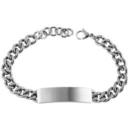 Adelia&acute;s Armband ADELIA&acute;S "Unisex Armband &ndash; Panzerarmband aus Edelstahl 21 cm", silber, Armb&auml;nder, Damen, 21cm, Edelstahl, Armband, Ideal als Geschenk zum Muttertag