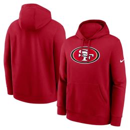 Kapuzenpullover Nike "Nike Hoodie San Francisco 49ers Nike Club Logo", Damen, Gr. M, mehrfarbig, 82% Baumwolle, 18% Polyester, Pullover Kapuzenpullover