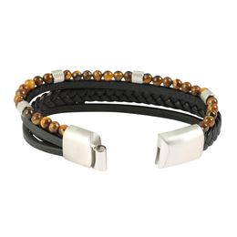 Adelia&acute;s Armband ADELIA&acute;S "Herren Armband &ndash; Lederarmband aus Leder 17 cm", schwarz, Armb&auml;nder, Herren, 17cm, Leder, Armband, Sch&ouml;ne Geschenkidee zum Valentinstag