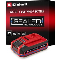 Akku Einhell "&raquo;SEALED PXC Plus A1&laquo;", rot, schwarz, blau, B:85mm H:50mm T:132mm, Akkumulatoren, 18 V, 3 Ah