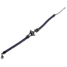 Adelia&acute;s Armband ADELIA&acute;S "Unisex Armband aus Leder 19 cm", blau, Armb&auml;nder, Damen, 19cm, Leder, Armband, Ideal zum Verschenken &ndash; schlicht und stilvoll