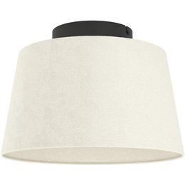 Eglo Deckenleuchte "Febres Wohnzimmerlampe, Schlafzimmerlampe Metall und Textil, E27", schwarz, 1, &Oslash; 35cm H: 25cm, 1 Stk., Leuchten, Wand-/Deckenleuchte - H25 x &Oslash;35 cm - schwarz - 1X60W exkl., Deckenleuchte
