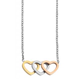 Adelia&acute;s Kette mit Anh&auml;nger ADELIA&acute;S "Damen Edelstahl Halskette mit Anh&auml;nger Herz unbekannt cm", silber, Halsketten, Damen, unbekannt, Edelstahl