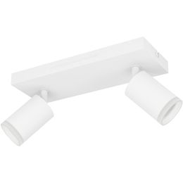 Eglo Deckenleuchte "MELITELLO-Z Spotlampe - Alu, Stahl - LED - 2X3,7W - IP20", wei&szlig;, 2, H: 8cm, 1 Stk., Leuchten, Wandleuchte, Wandspot, schwenkbar, Strahler, L25 x B10,5 x H8 cm, Deckenleuchte
