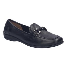 Slipper Josef Seibel "Fenja 34", Damen, Gr. 37, schwarz, Leder, Schuhe Slipper, Schlupfschuh, Businessschuh, Komfortschuh in Weite G (=weit)