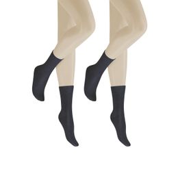 Socken Hudson "ONLY 2-PACK", Damen, Gr. 35-38, marine, Obermaterial: 75% Baumwolle, 23% Polyamid, 2% Elasthan, normal, Socken Socken, Komfortbund mit weitem Fu&szlig;ausschnitt