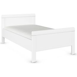 Bett Rauch "Bett Einzelbett Stollenbett EVELYN", wei&szlig; (alpinwei&szlig;), B:129cm H:94cm L:210cm, Betten, Bett, in Komforth&ouml;he aus Holzwerkstoff in elegantem Stil MADE IN GERMANY