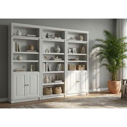 B&uuml;cherregal OTTO HOME "Soeren", wei&szlig;, B:80cm H:220cm T:33,5cm, Massivholz, Regale, B&uuml;cherregal, aus massiver Kiefer, FSC-zertifiziert, Tiefe 33,5 cm