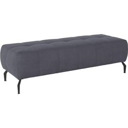 Hocker DOMO collection "Trento, mit Kufenfu&szlig; oder Einzelfu&szlig;", grau (dunkelgrau), B:153cm H:45cm T:62cm, Luxus-Microfaser (100% Polyester);Struktur fein (100% Polyester);Struktur weich /Chenille-Optik (70% Polyacryl, 30% Polyester), Hocker, Polsterhocker, Fu&szlig;h&ouml;he passend f&uuml;r g&auml;ngige Saugroboter