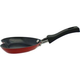 Cr&ecirc;pepfanne ELO Basic "Mini Herzpfanne", rot, B:14,5cm H:2cm L:24cm &Oslash;:14cm, Pfannen, Schwarzer Kunststoffgriff mit Flammschutz