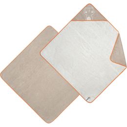 Kapuzenhandtuch Dyckhoff "Katze", beige (greige), B:90cm L:90cm, Frottier, Frottier, Handt&uuml;cher