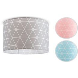 Paco Home Deckenleuchte "Stella 401", wei&szlig;, 1, &Oslash; 38cm H: 24,5cm, Leuchten, Deckenlampe Wohnzimmer Schlafzimmer H&auml;ngelampe Skandi Rauten E27, Kinderlampe