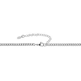 Adelia&acute;s Kette ohne Anh&auml;nger ADELIA&acute;S "Unisex Halskette &ndash; Panzerkette aus Edelstahl mit Tigerauge 45 cm", silber, Halsketten, Damen, 45cm, Edelstahl, Ideal als Geschenk zum Muttertag