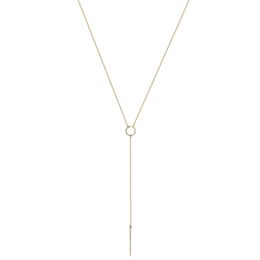 Collierkettchen Elli "Y-Kette Trend Minimal 925 Silber", gold, Halsketten, Damen, 60, ohne Stein, Silber 925 (Sterlingsilber), L: 60