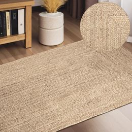 Teppich Hanse Home "Juteteppich Teppich Juno", beige (natur wei&szlig;), B:80cm H:9mm L:200cm, Jute, Teppiche, Teppich, Jute, Shape, Handgemacht, Wohnzimmerteppich, Naturteppich, Wohnzimmer