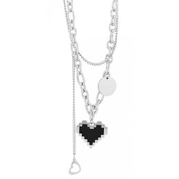 Adelia&acute;s Kette mit Anh&auml;nger ADELIA&acute;S "Damen Edelstahl Halskette mit Anh&auml;nger unbekannt cm", silber, Halsketten, Damen, unbekannt, Edelstahl