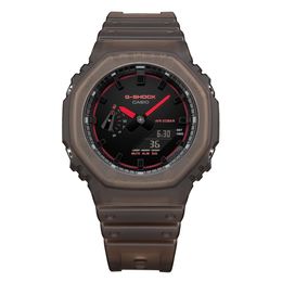Chronograph Casio G-SHOCK, braun, rot, Armbanduhren, Herren, Chronograph, Quarzuhr, Armbanduhr, Herrenuhr, analog, digital