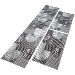 Bettumrandung OTTO HOME "Lyssandra", dunkelgrau, H:8mm, Obermaterial: 85% Polypropylen, 15% Polyester, Bettumrandungen, 3D-Effekt, softer Kurzflor, pflegeleicht, leichter Glanz, Scandi-Look